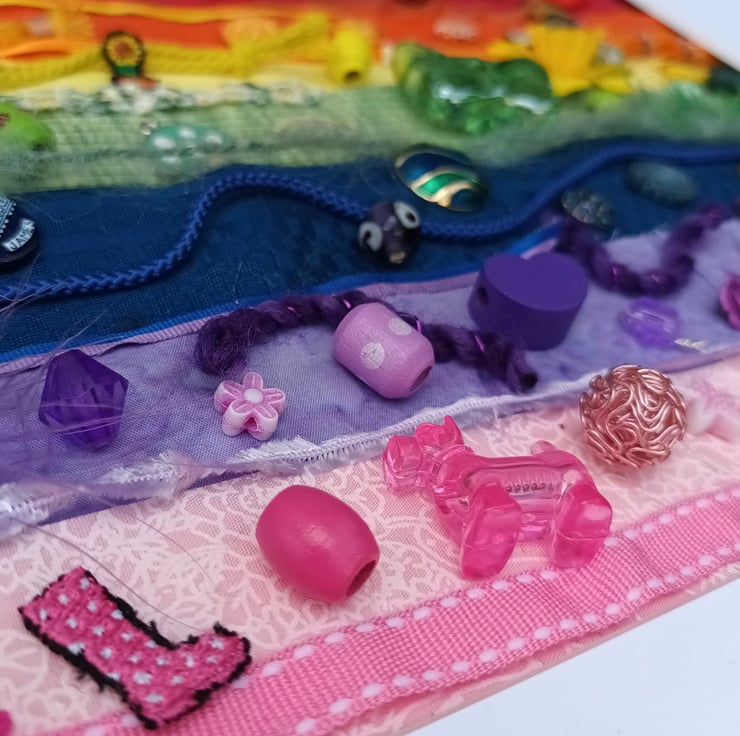 Rainbow Multicoloured 3D Framed Artwork made wi... - Folksy