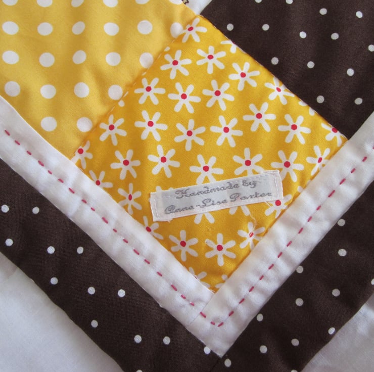 Handmade Patchwork Baby Quilt - Folksy