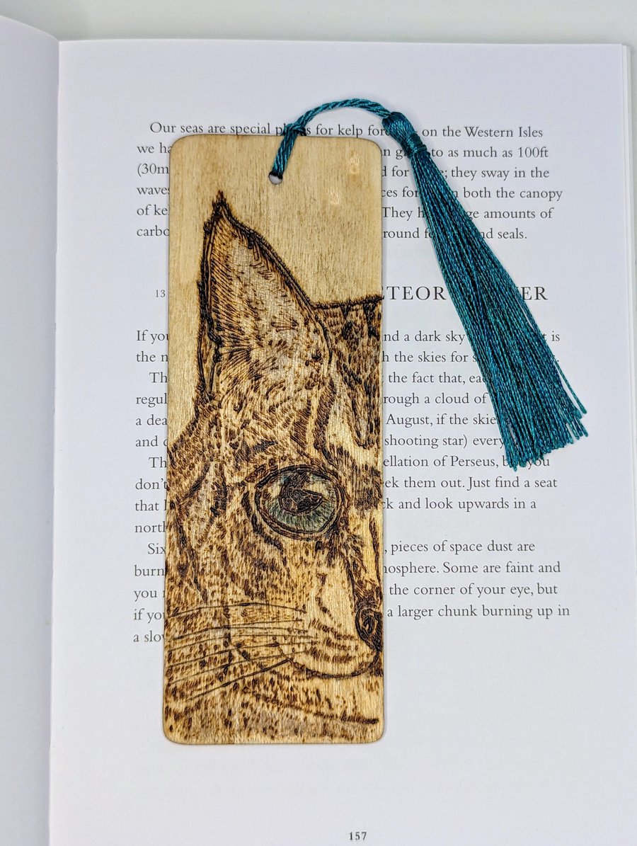 Cat wooden bookmark, pyrography gift for a cat... - Folksy