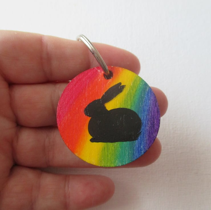 Bunny Rabbit Rainbow Bridge Pet Memorial Wooden... - Folksy