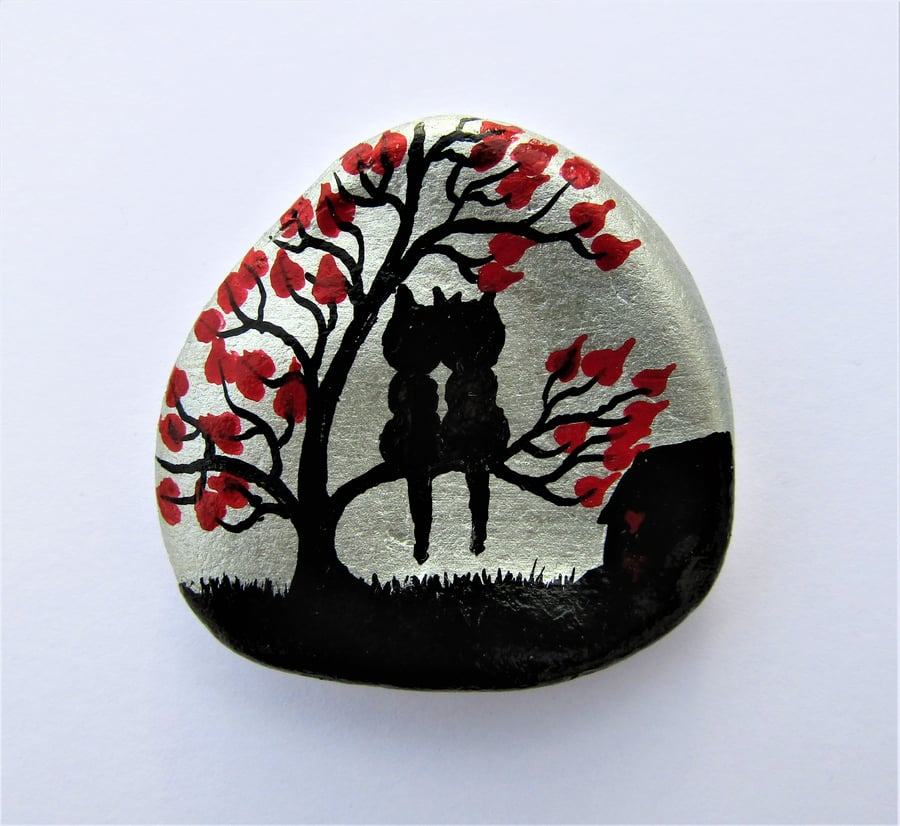 Cat Painting on Seashell, Love Gift, Hand Paint... - Folksy