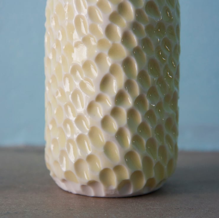 Yellow Milk Bottle Vase - Folksy