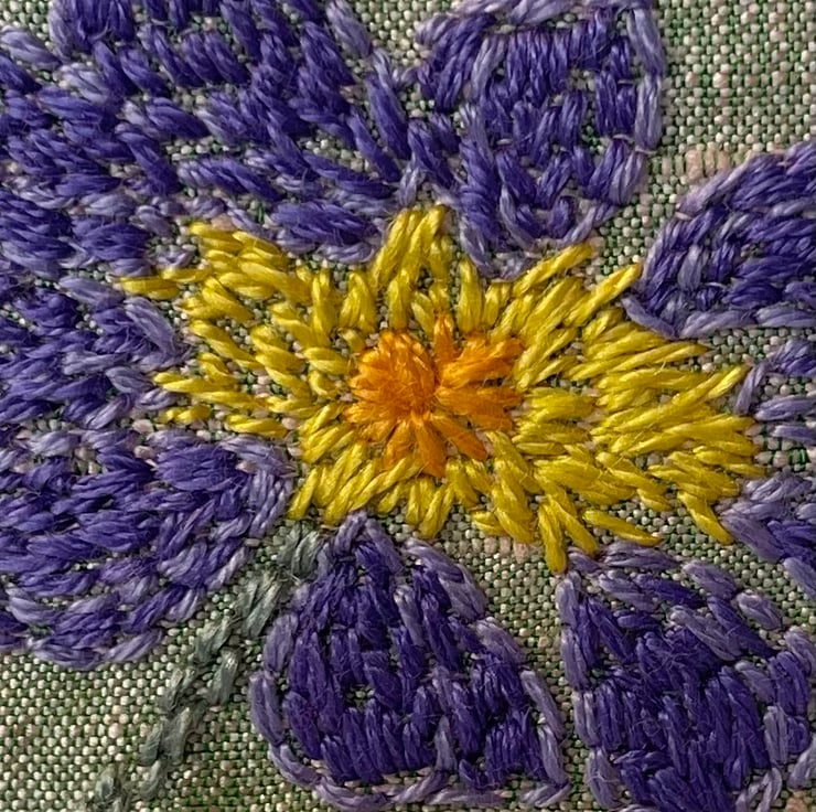 Blank card - hand embroidered ‘Daisy, daisy…No.2’ - Folksy