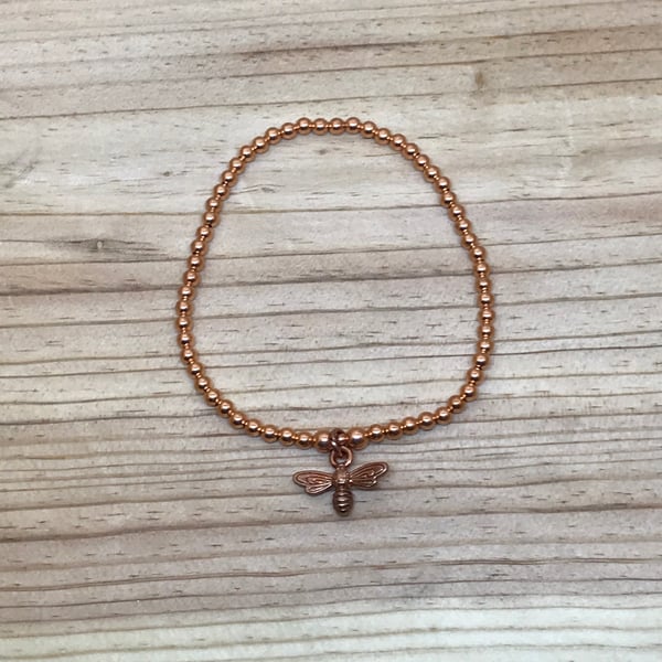 Copper Bee Bracelet (401) - Folksy
