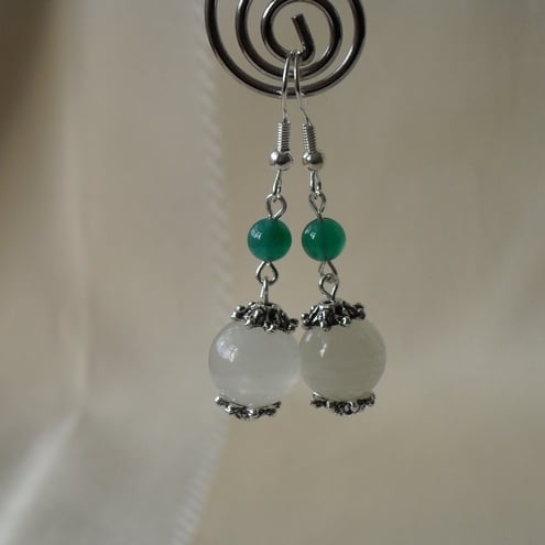 'Lemon & Lime' jade earrings - Folksy