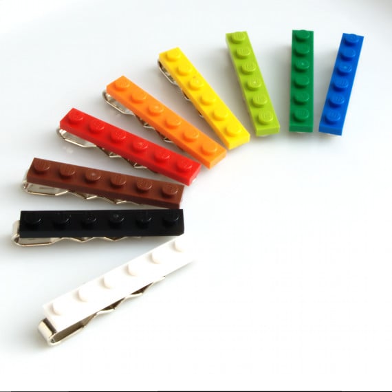 White Lego Tie Clip for Weddings Fun & Spec... - Folksy