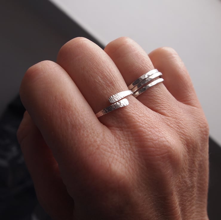 Silver Ring - Forged Silver Ring - Folksy