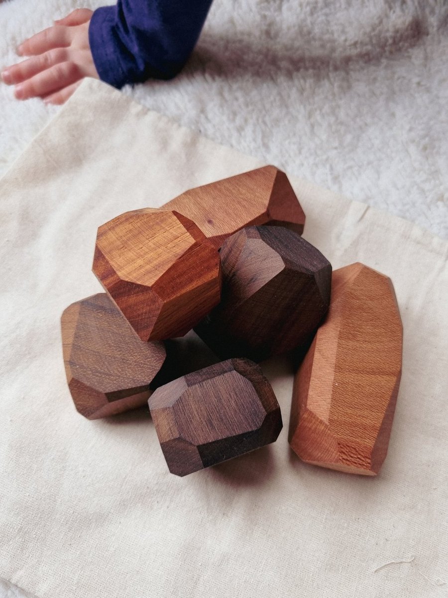 Hand crafted wooden balancing building blocks - Folksy