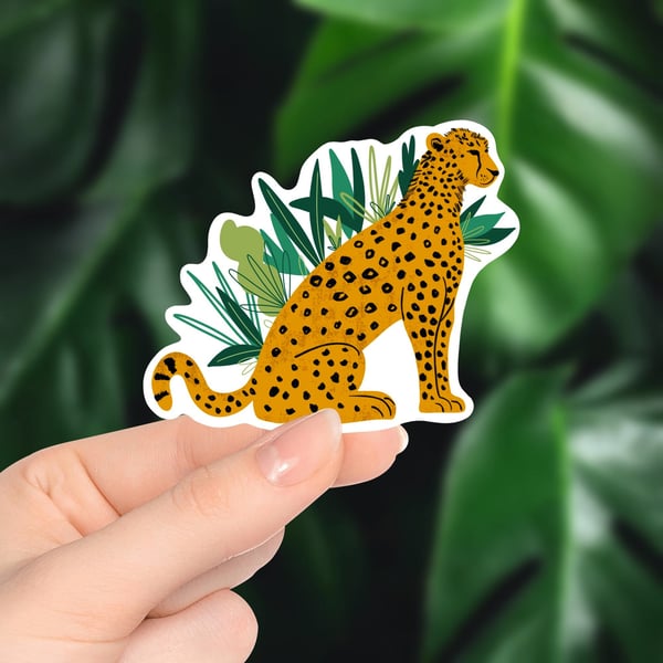 Leopard Die-cut Sticker - Folksy