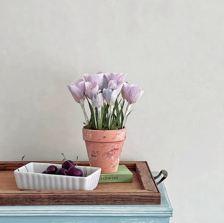 Crocus Paper Flowers for Mother's Day Gifts - Folksy
