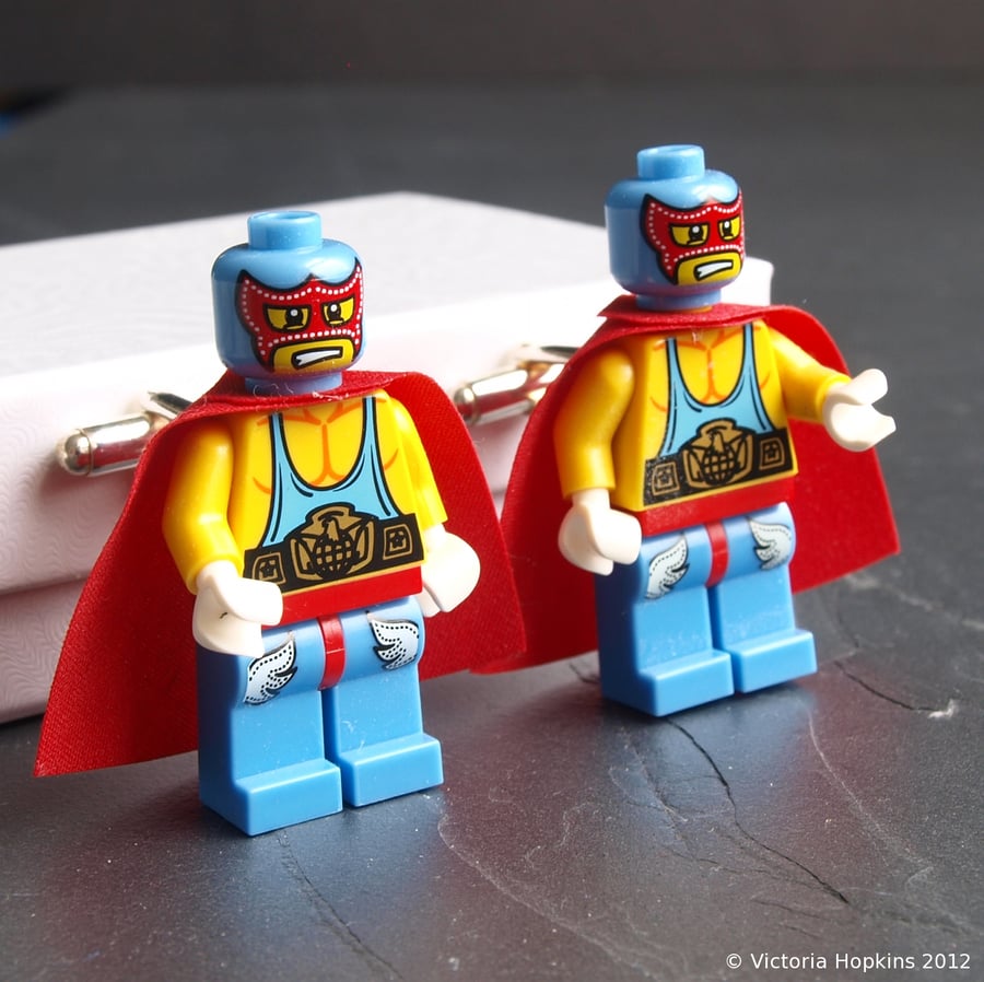 Lego Wrestler Cufflinks WWF Super Hero - Folksy