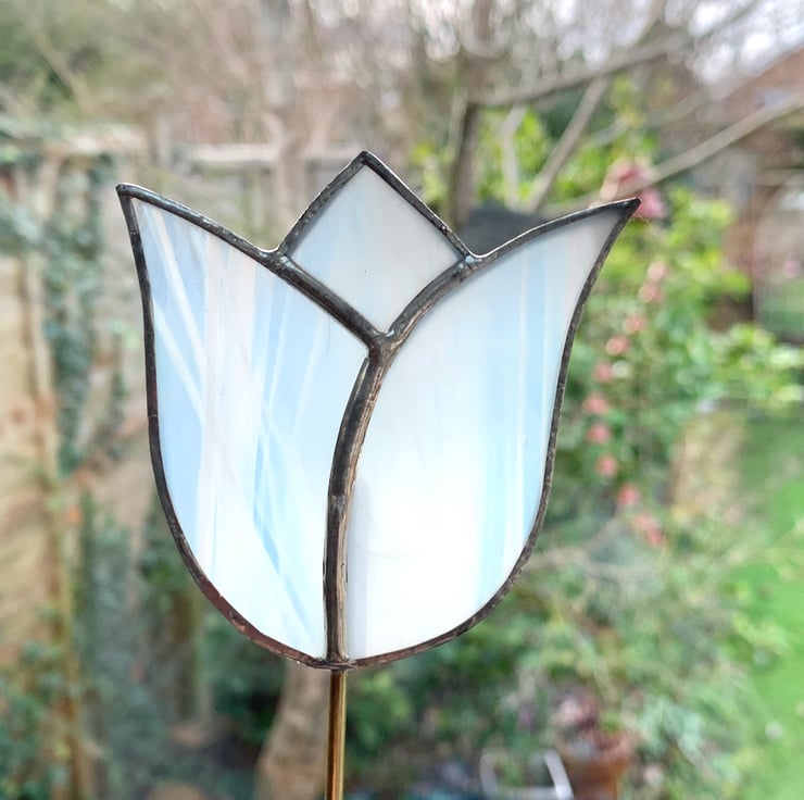 Stained Glass Tulip Stake Large - Handmade Pla... - Folksy