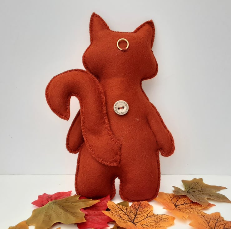 Woodland Fox, hand embroidered felt fox, fox ha... - Folksy