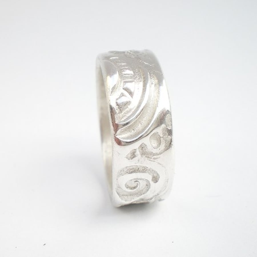 Silver Paisley Ring - Folksy