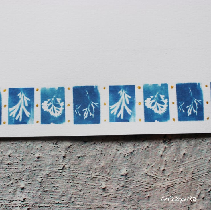 Hand Finished Seaweed Cyanotype Letter Writing ... - Folksy
