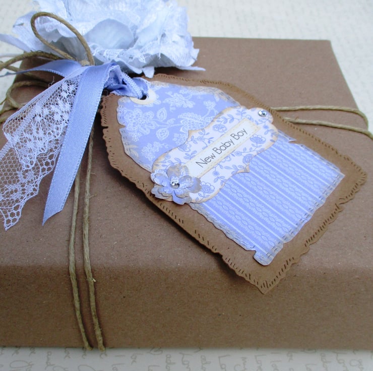 Baby Boy Gift tags, set of 2 - Folksy