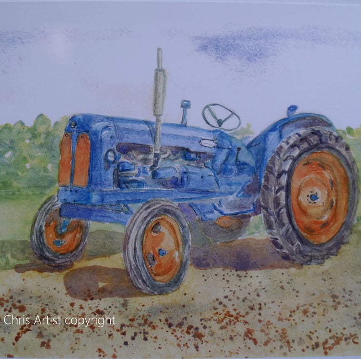 Set of three tractor art prints from original w... - Folksy