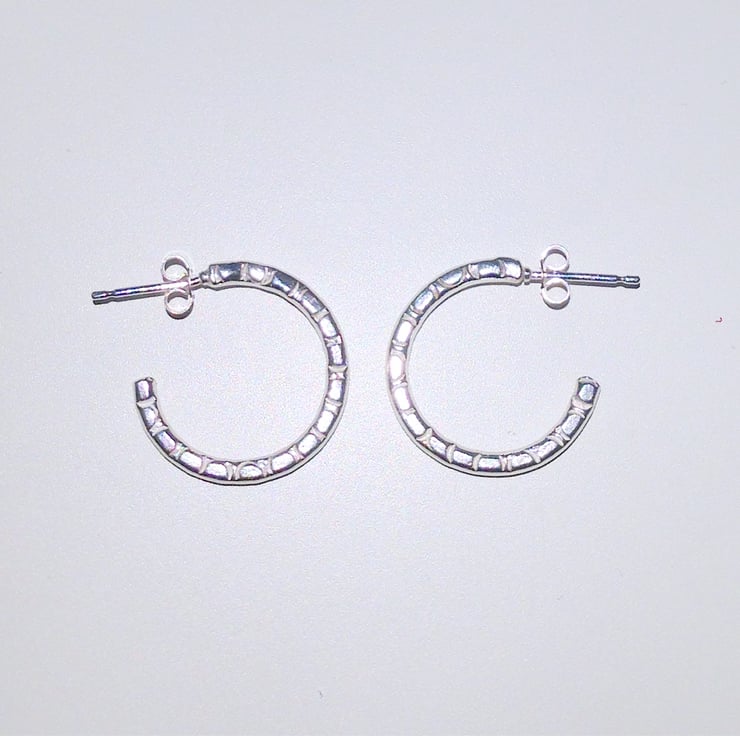 Sterling Silver Open Hoop Earrings - UK Free Post - Folksy