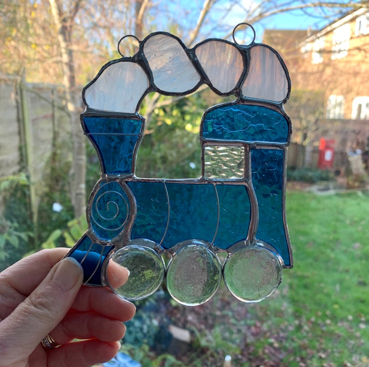Stained Glass Train Suncatcher - Handmade Windo... - Folksy