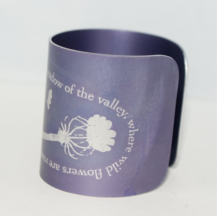 In the meadow poetry cuff - Folksy