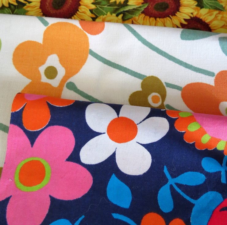 Fabric destash! A bundle of twelve fabric piec... - Folksy