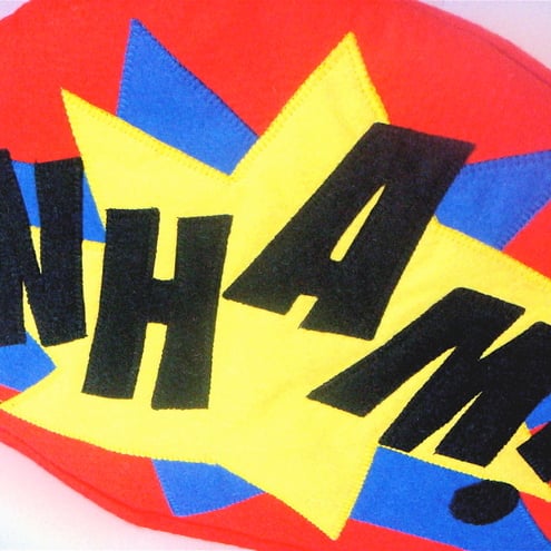 WHAM Red,Yellow and Blue Felt Tea Cosy - Folksy