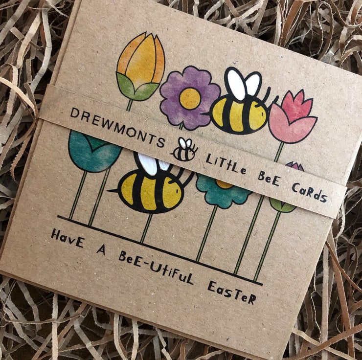 Bee Card, Easter Card, Have a Bee-utiful Easter... - Folksy