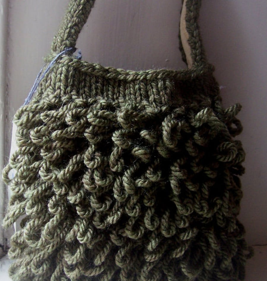 Chunky hand knitted "Loopy" tote bag ... - Folksy