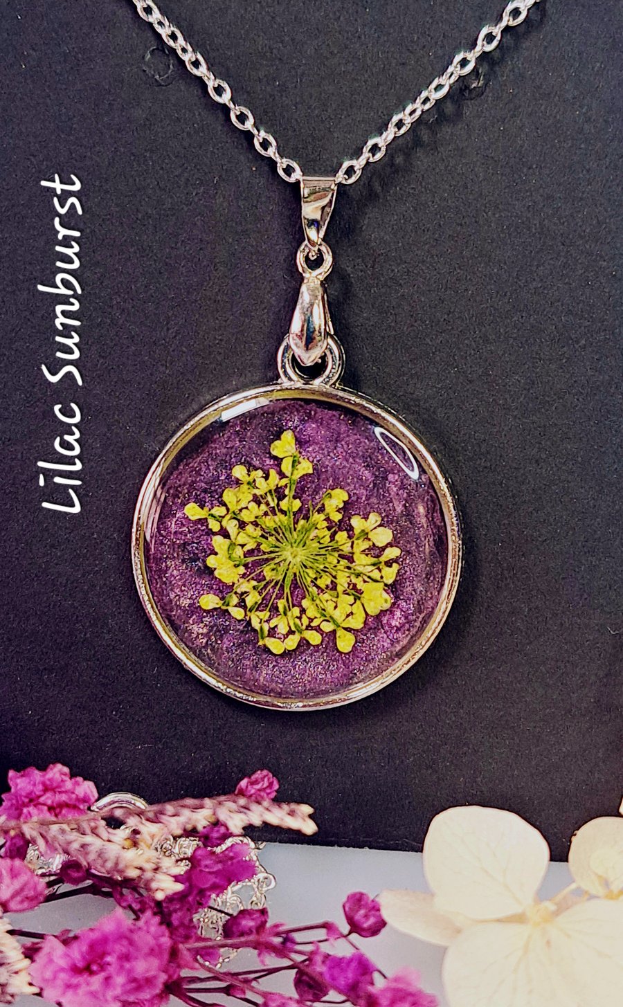 Hand crafted resin necklace - Folksy