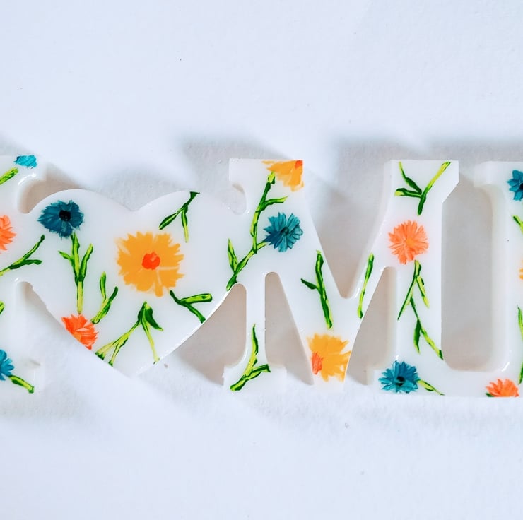 Freestanding HOME sign, hand painted - Folksy