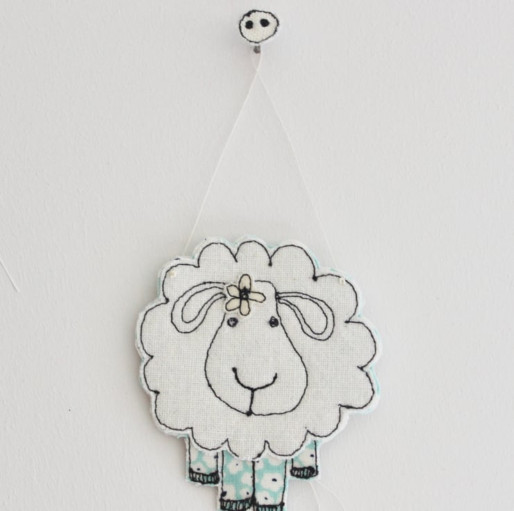 'Little Sheep' - Hanging Decoration - Folksy