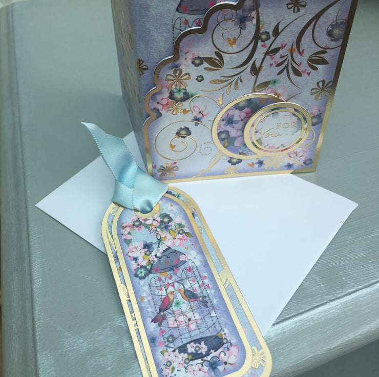 Gift card, gift tag gift card holder combo - Folksy