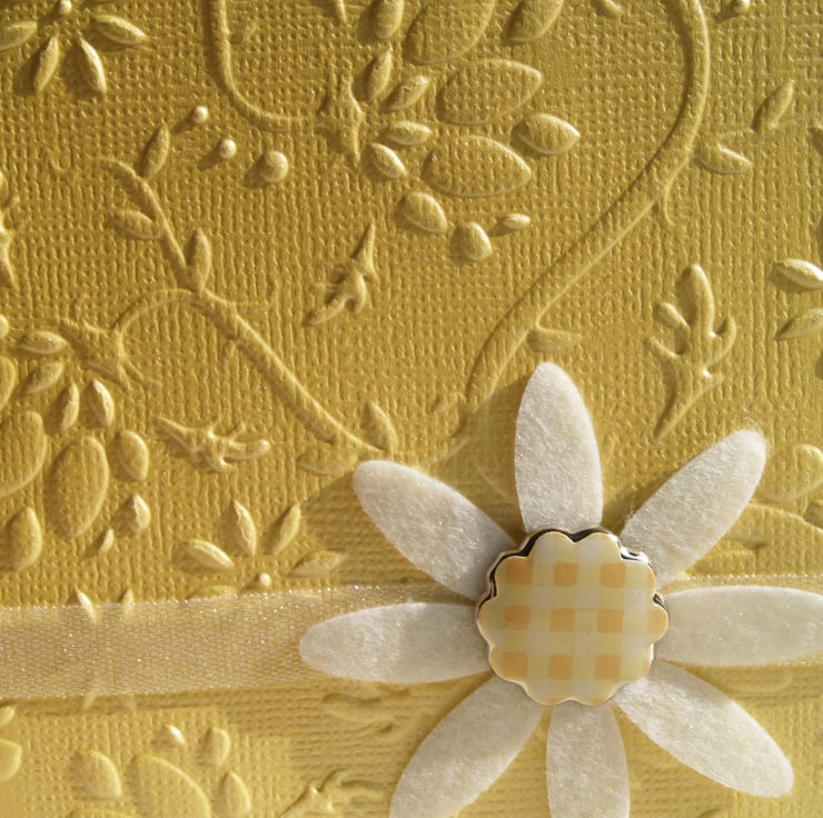 Sunny yellow Daisy card - Folksy