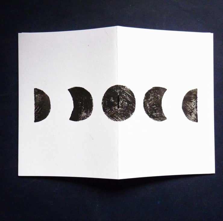 Free Postage - A6 Moon Phases Printed Notebook - Folksy