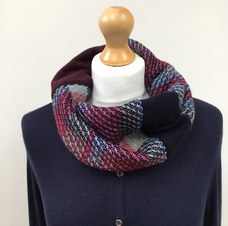 Handwoven merino infinity cowl scarf - woven wi... - Folksy