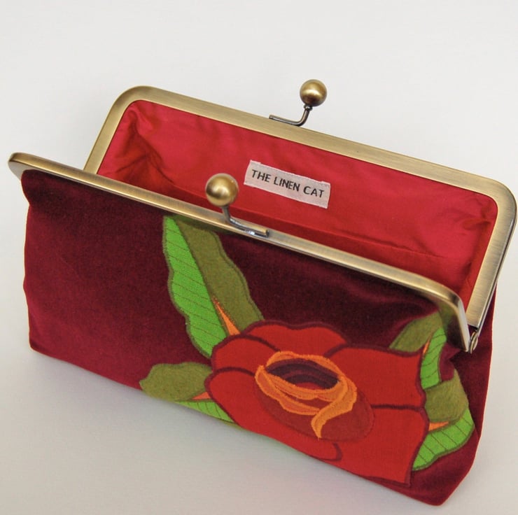 Velvet Rose Purse - Folksy