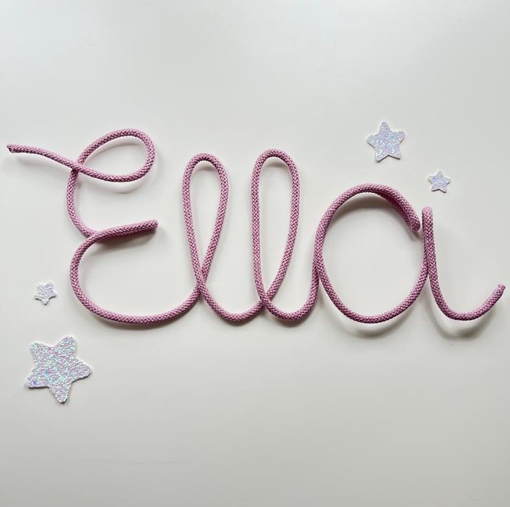 Custom Knitted Wire Name – Personalised Gift – ... - Folksy
