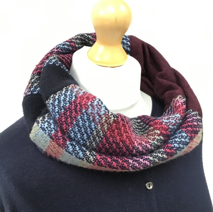 Handwoven merino infinity cowl scarf - woven wi... - Folksy