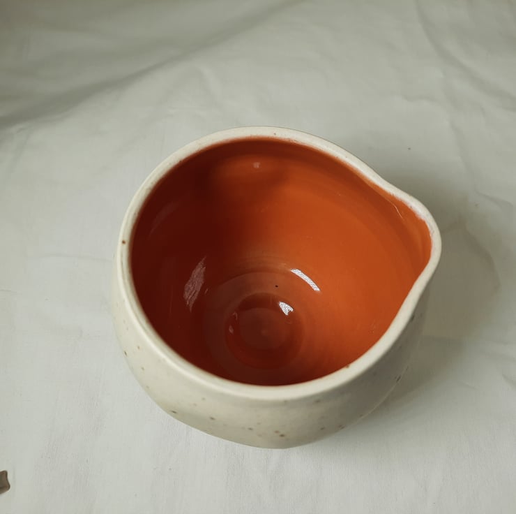 HAND MADE CERAMIC DIMPLED POURER - glazed in bu... - Folksy