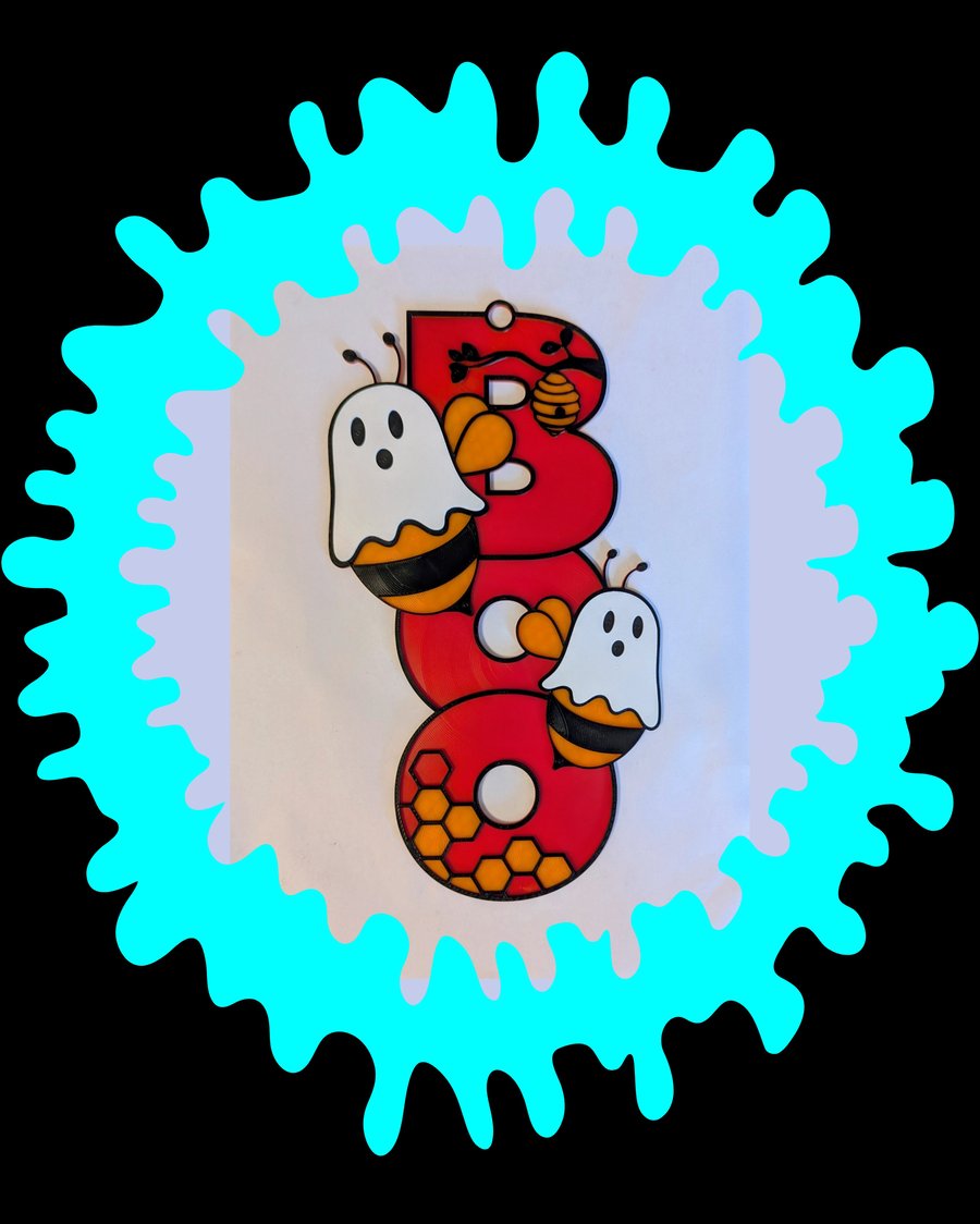 Halloween BOO Sign with Ghost Bees - Folksy