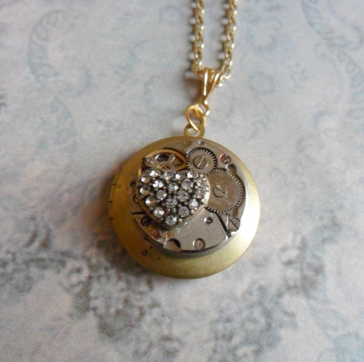 My Heart For All Time Valentine Locket - Folksy