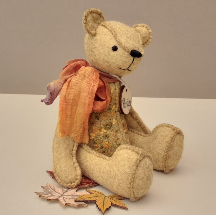 Teddy bear, Unique artist bear, one of a kind h... - Folksy