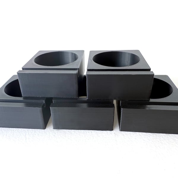 Pack of 5 black tea light display stand for 10c... - Folksy