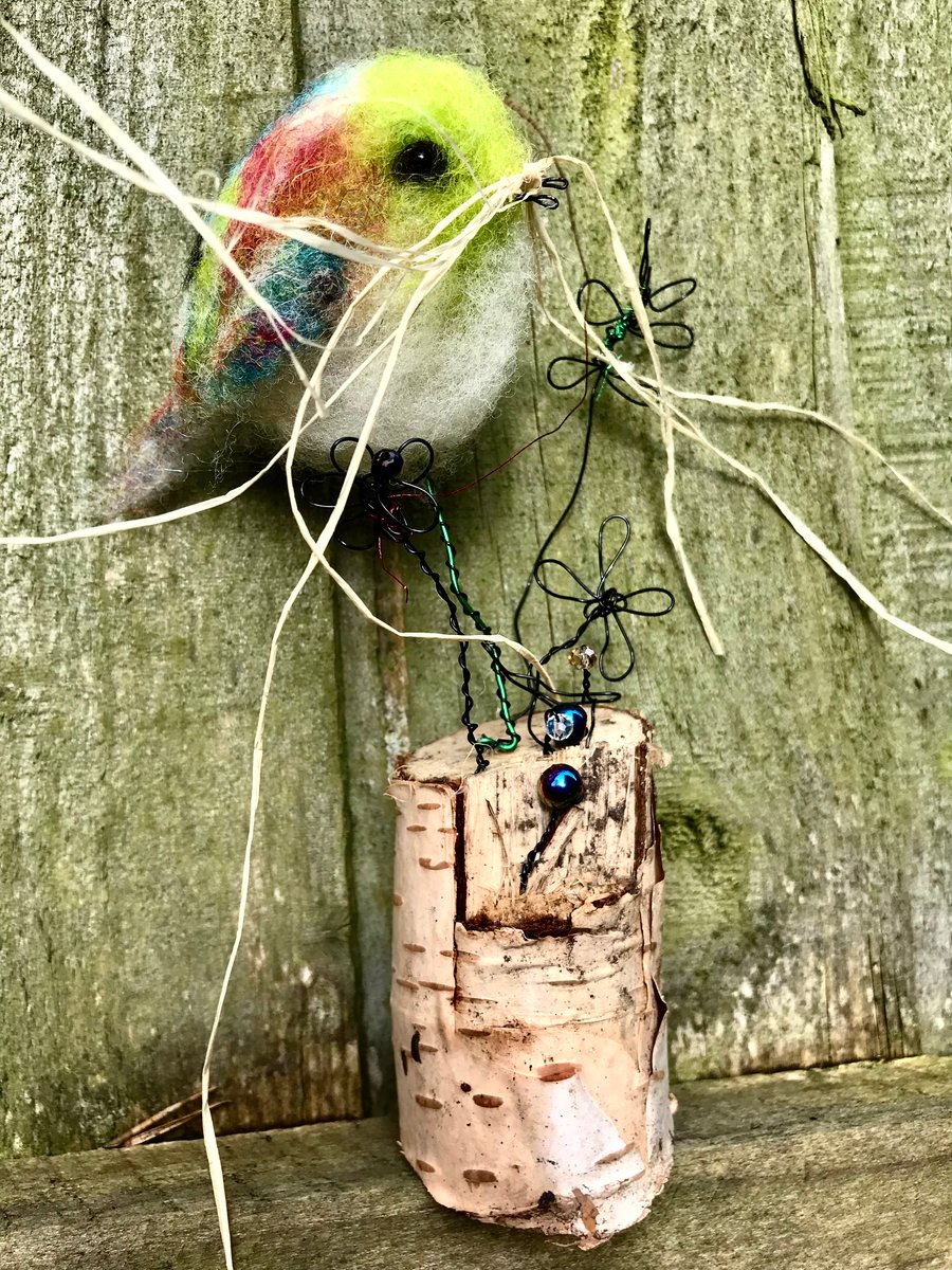 Needle felted bird - Folksy
