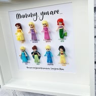 Lego Disney Princess Minifigure Frame (8 figs) - Folksy