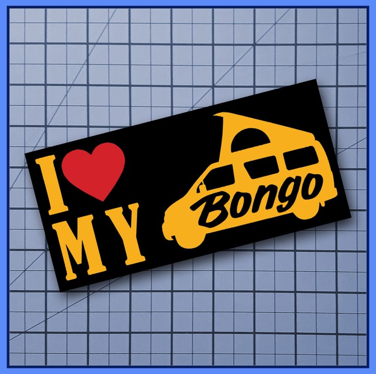 I Love My Bongo, New York Style Vinyl Decal - Folksy