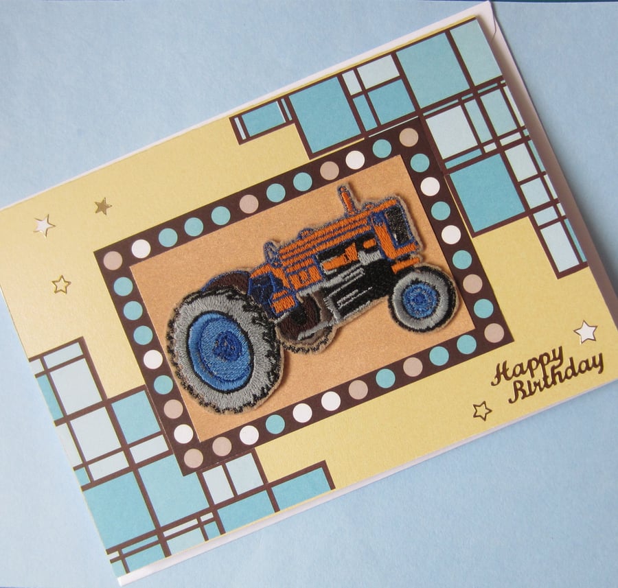 SALE Tractor Birthday Card - Folksy