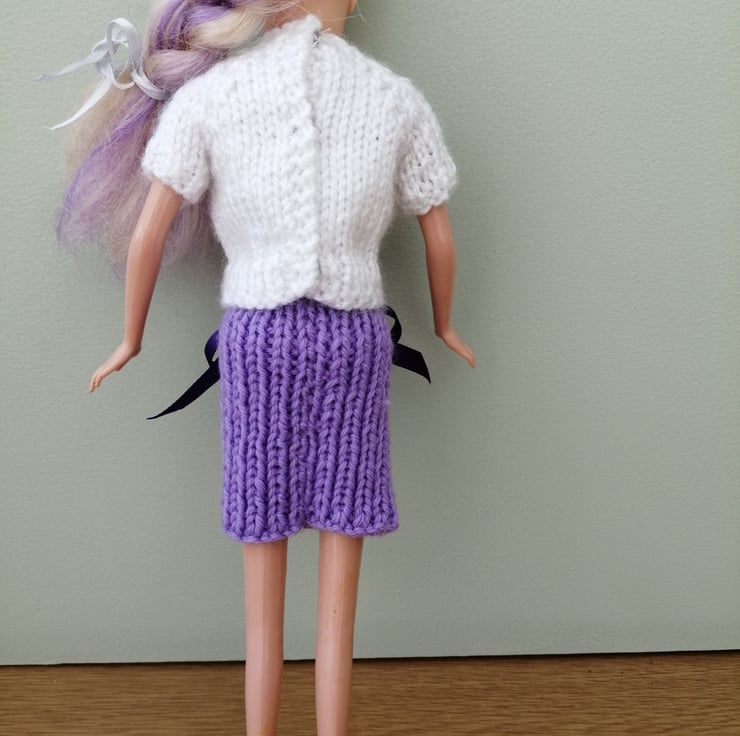 Set of hand knitted items for a teenage doll - Folksy