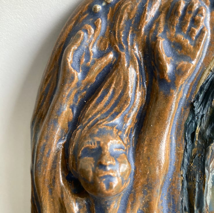 Small Mirror Wild Swimmer Ceramic Frame - Folksy