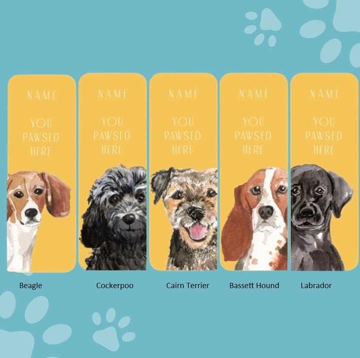 Fun Dog Bookmarks lots of breeds to choose from - Folksy